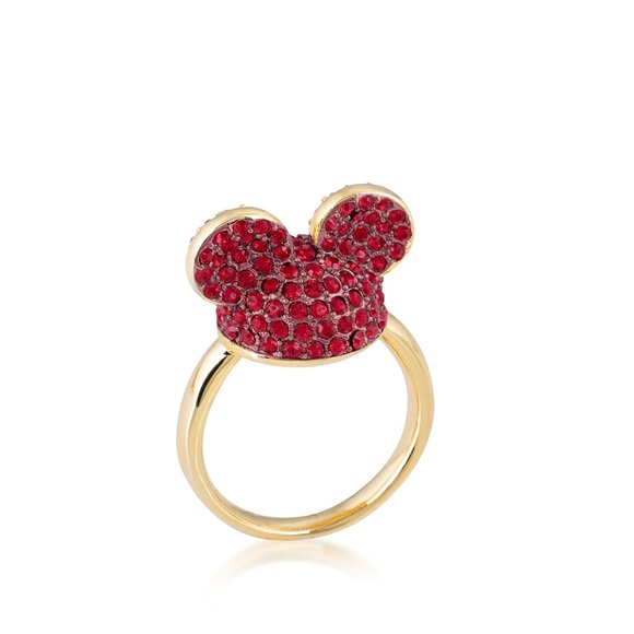 Disney | Jewelry | Disney Couture Mickey Mouse Ears Hat Red Crystal ...